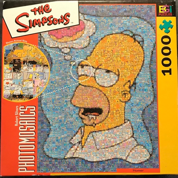 Simpsons | Games | B 100 Piece Puzzle Photomosaics The Simpsons Rover ...